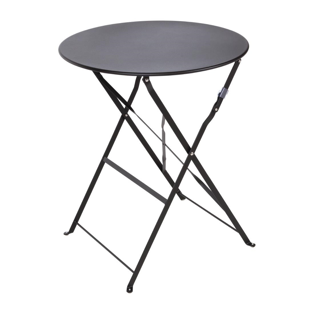 Bolero Black Pavement Style Steel Table 595mm - GH558 - Buy Online at ...