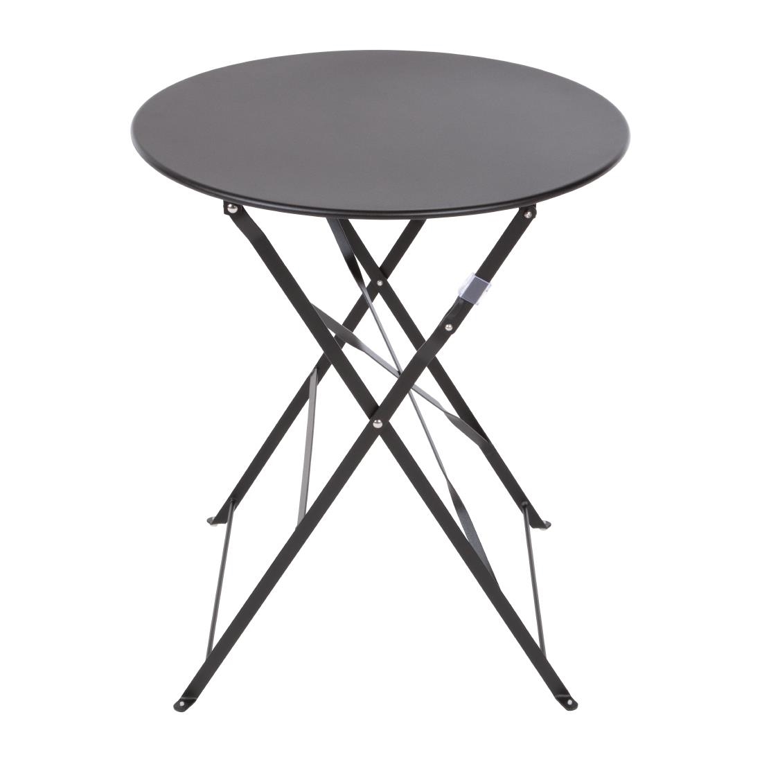 Bolero Black Pavement Style Steel Table 595mm - GH558 - Buy Online at ...