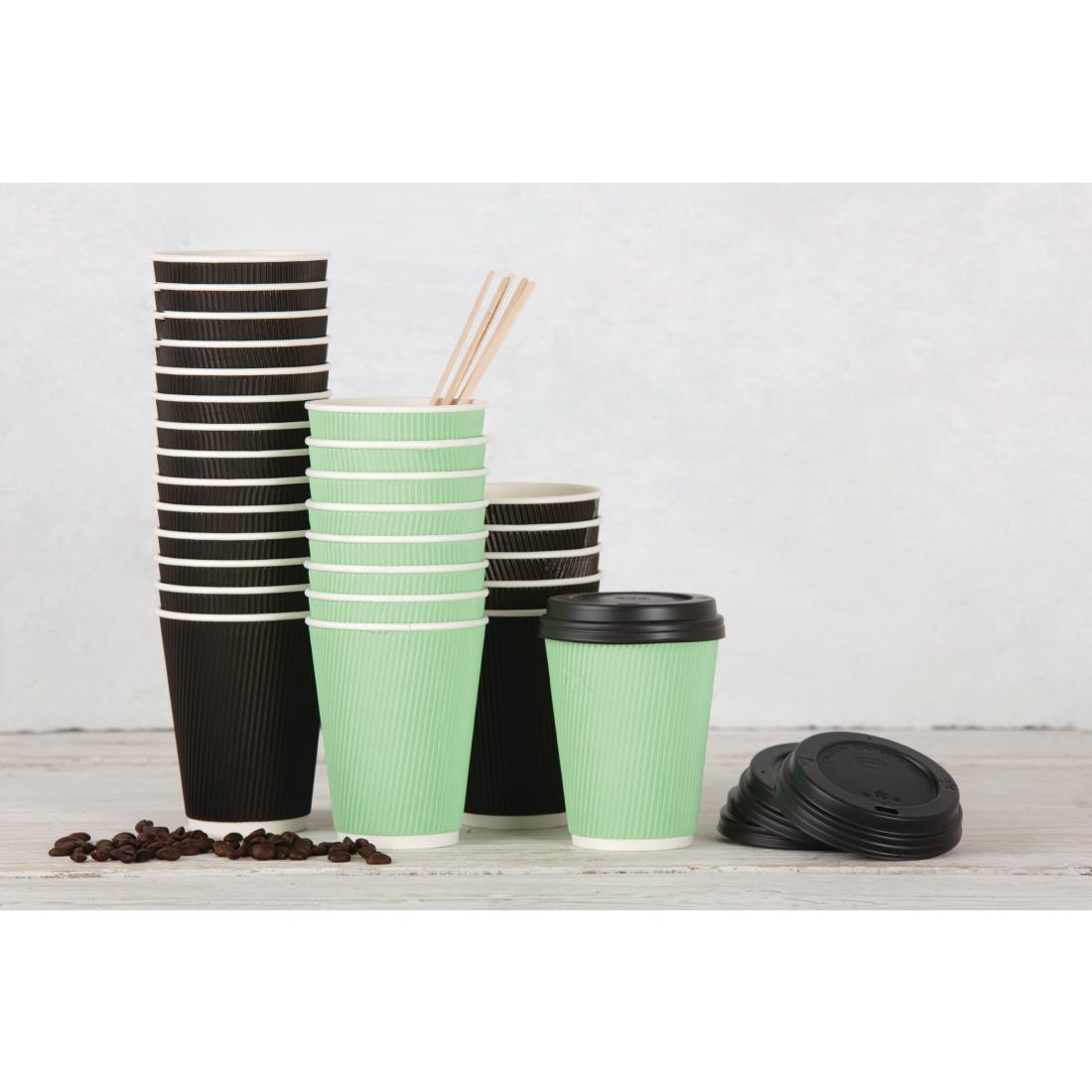Fiesta Recyclable Coffee Cup Lids Black 340ml / 12oz and 455ml / 16oz ...