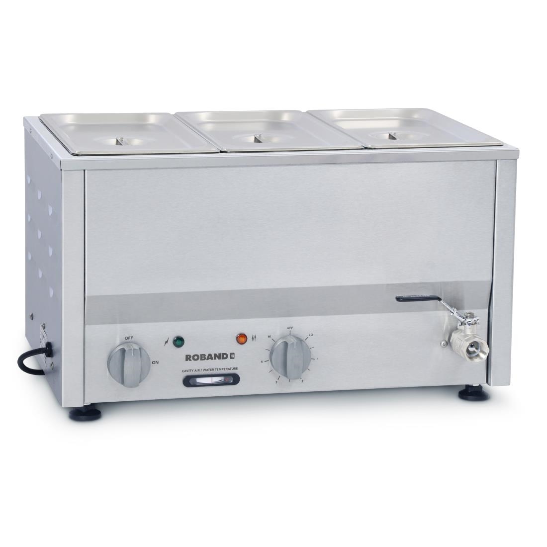Roband Counter Top Bain-Marie c/w 3 x 1/2 size 100mm pan & Lid (B2B ...