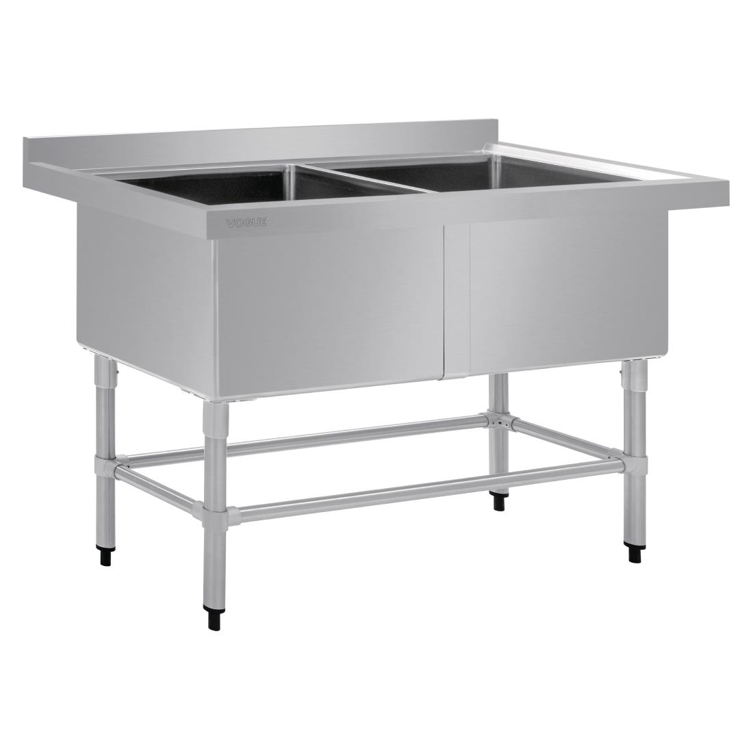 Vogue Double Deep Pot Sink 90mm Drain - HC911 - Buy Online at Nisbets