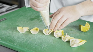 How to make Lobster And Crayfish Mousse Canapes | Nisbets Food Recipes